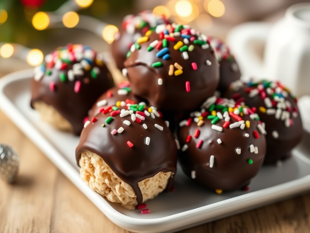 Easy Christmas Chocolate Rice Krispie Balls Recipe – Kookie